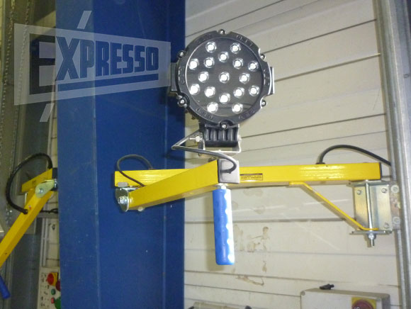 LED loading dock spotlight for directional lighting