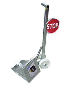 Electric wheel Chock with eccentric lever