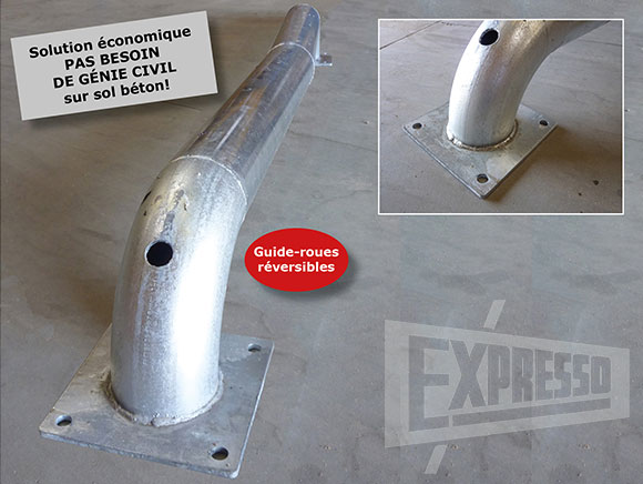 Universal galvanized wheel guides Expresso