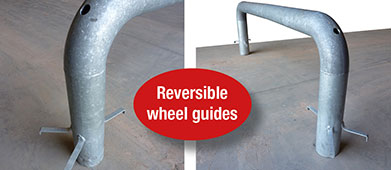 Guide-roues universel à sceller en acier galvanisé