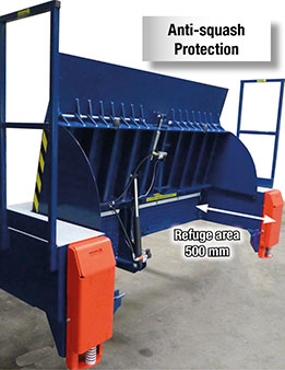 Mini niveleur à lèvre basculante et zone refuge