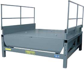 Dock leveler STA on an external frame