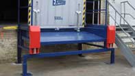 Stationary drawbridge leveler on external frame