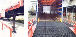 Hydraulic yard ramp with side loading ramps
